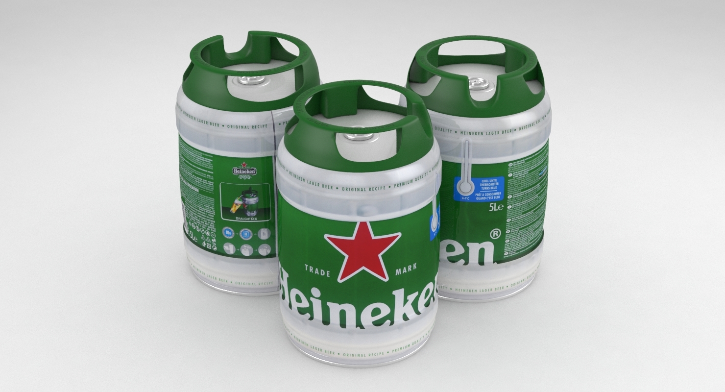 Heineken keg 5l 3D model - TurboSquid 1200725
