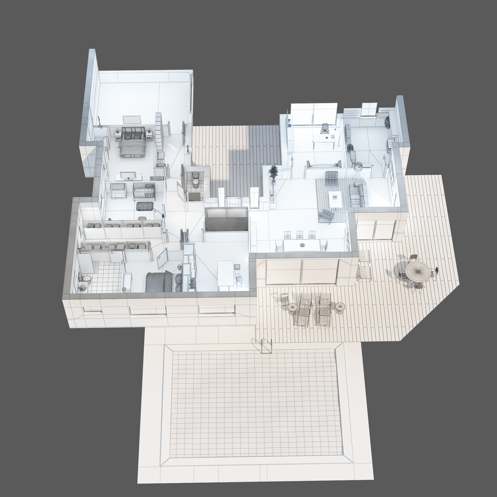 3D lighting floor plan scene model - TurboSquid 1200746