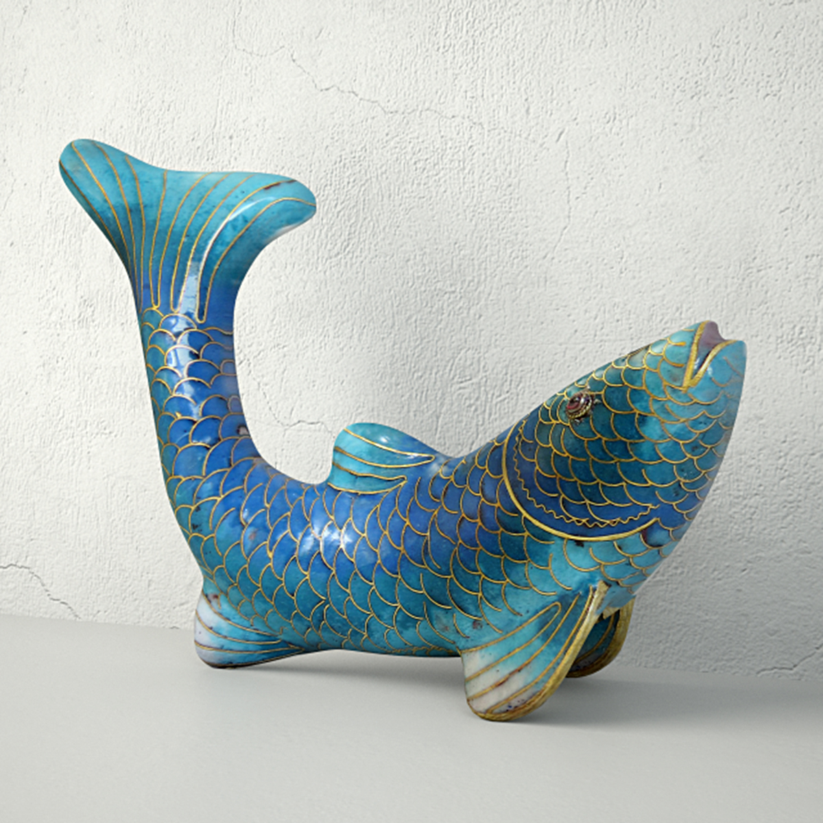 3D cloisonne koi fish garnet model - TurboSquid 1200945