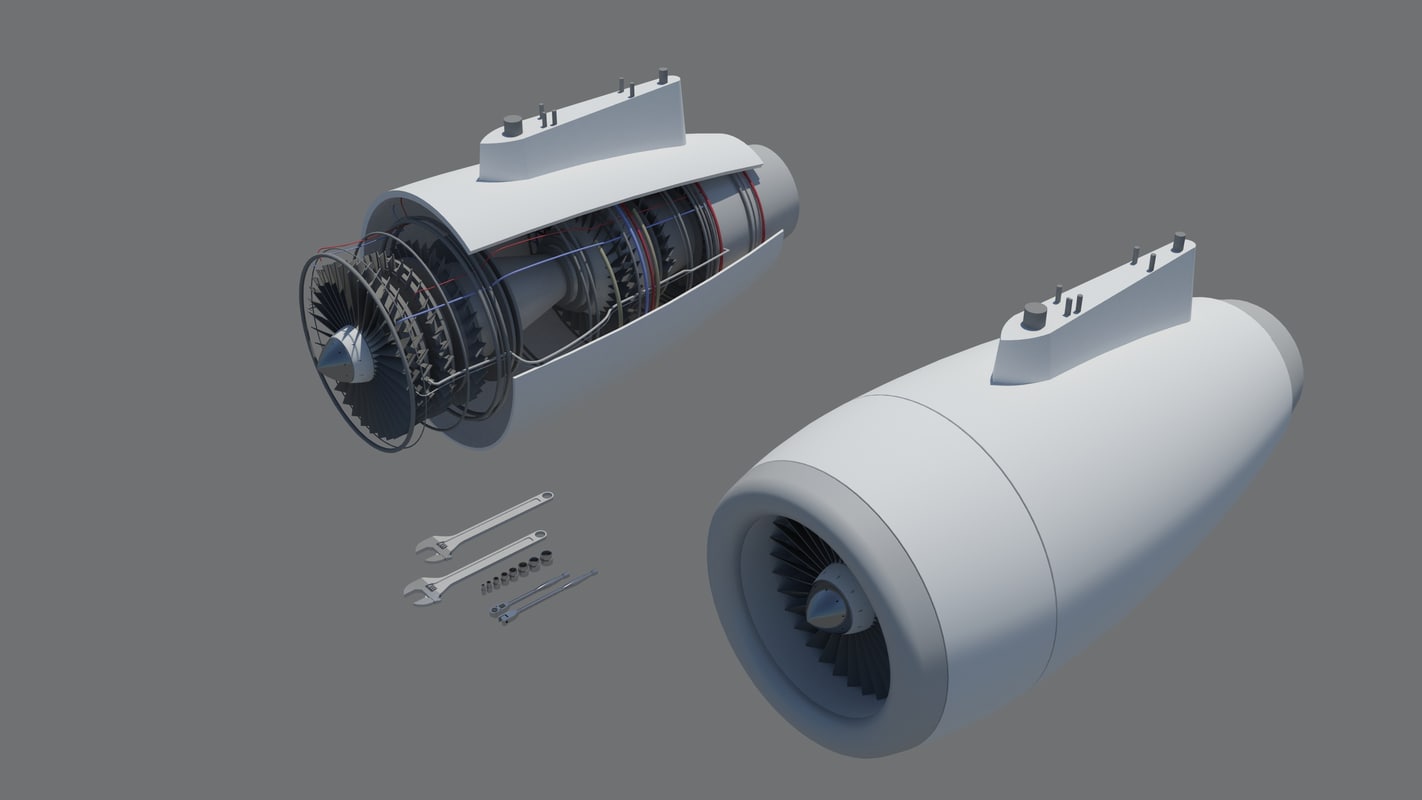 3D model jet engine - TurboSquid 1201069