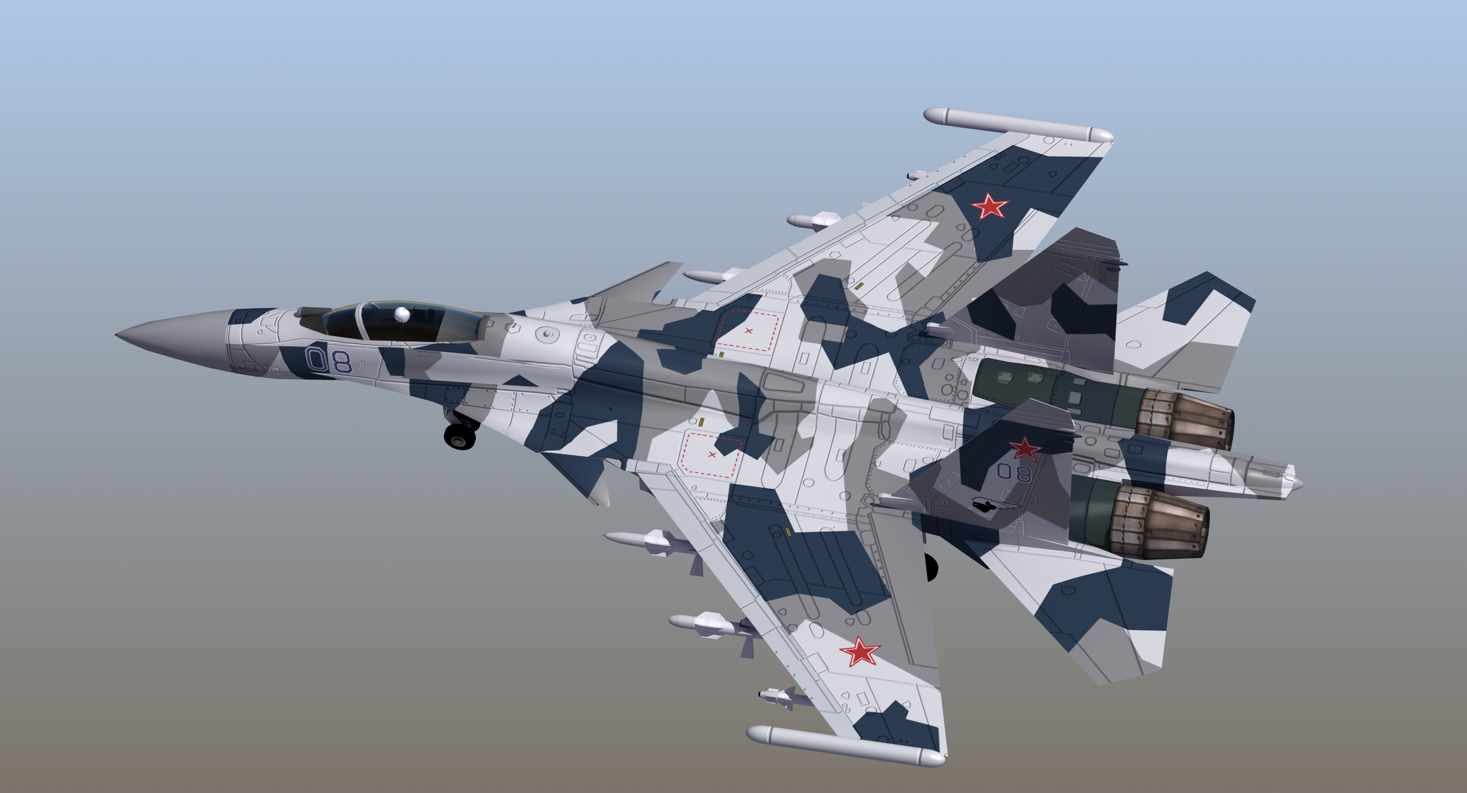 Su-35 flanker fighter 3D model - TurboSquid 1201154