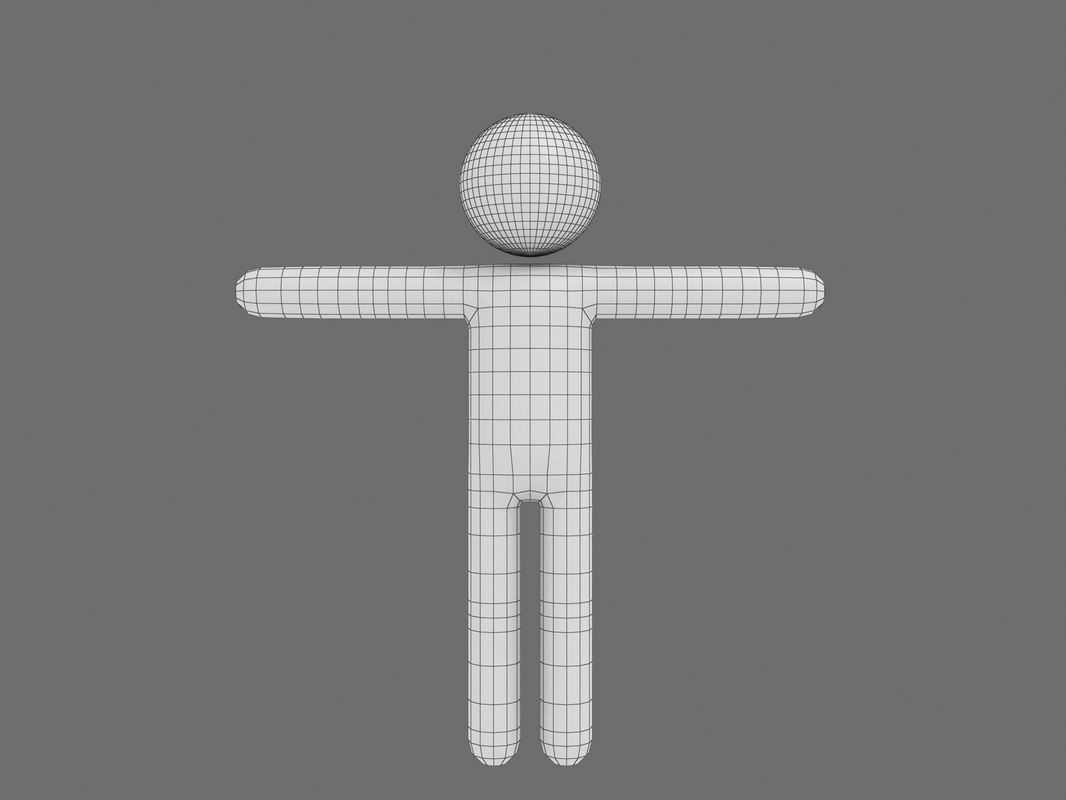 3D stickman rigged biped model - TurboSquid 1201168