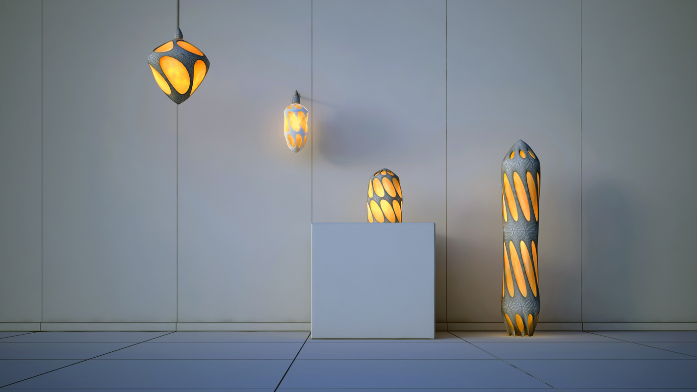 3D futuristic lamps model - TurboSquid 1201224