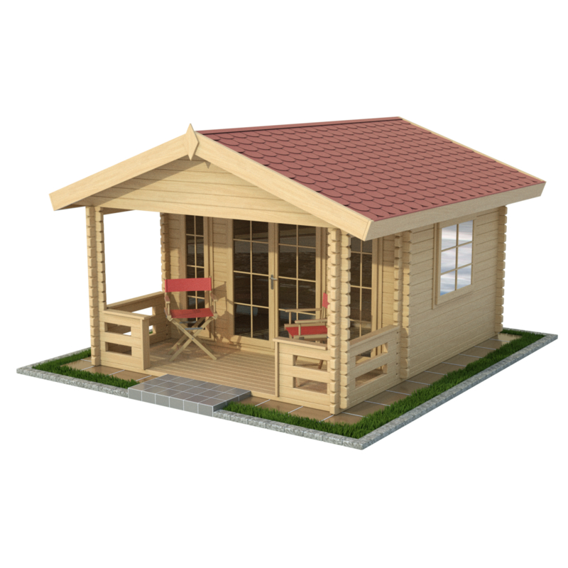 3D model cabin garden wood - TurboSquid 1201261