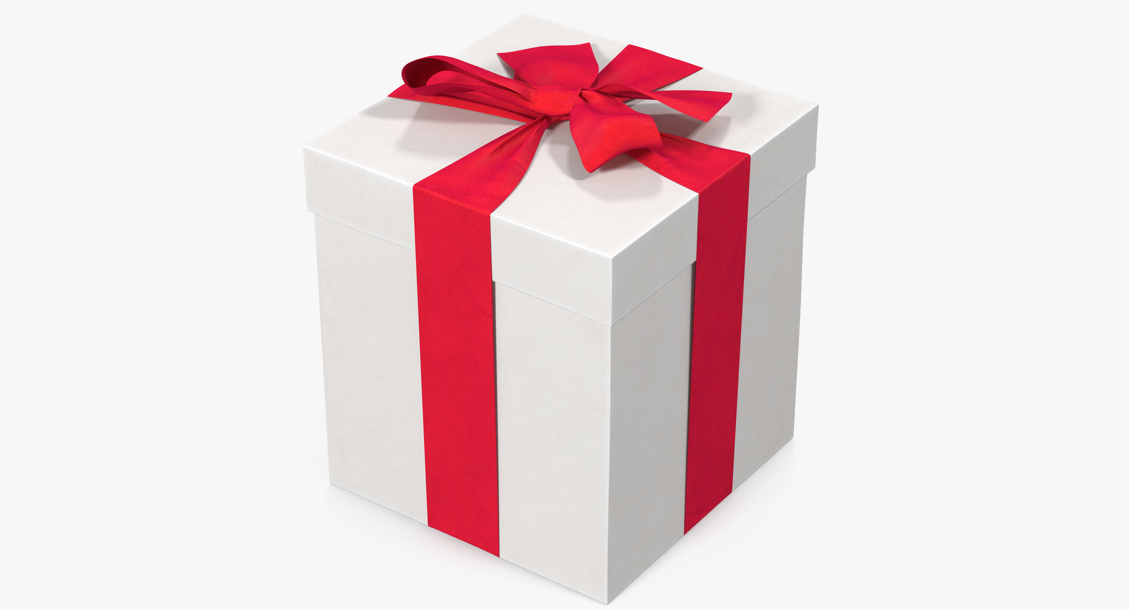 3D gift box white 3 model - TurboSquid 1201306