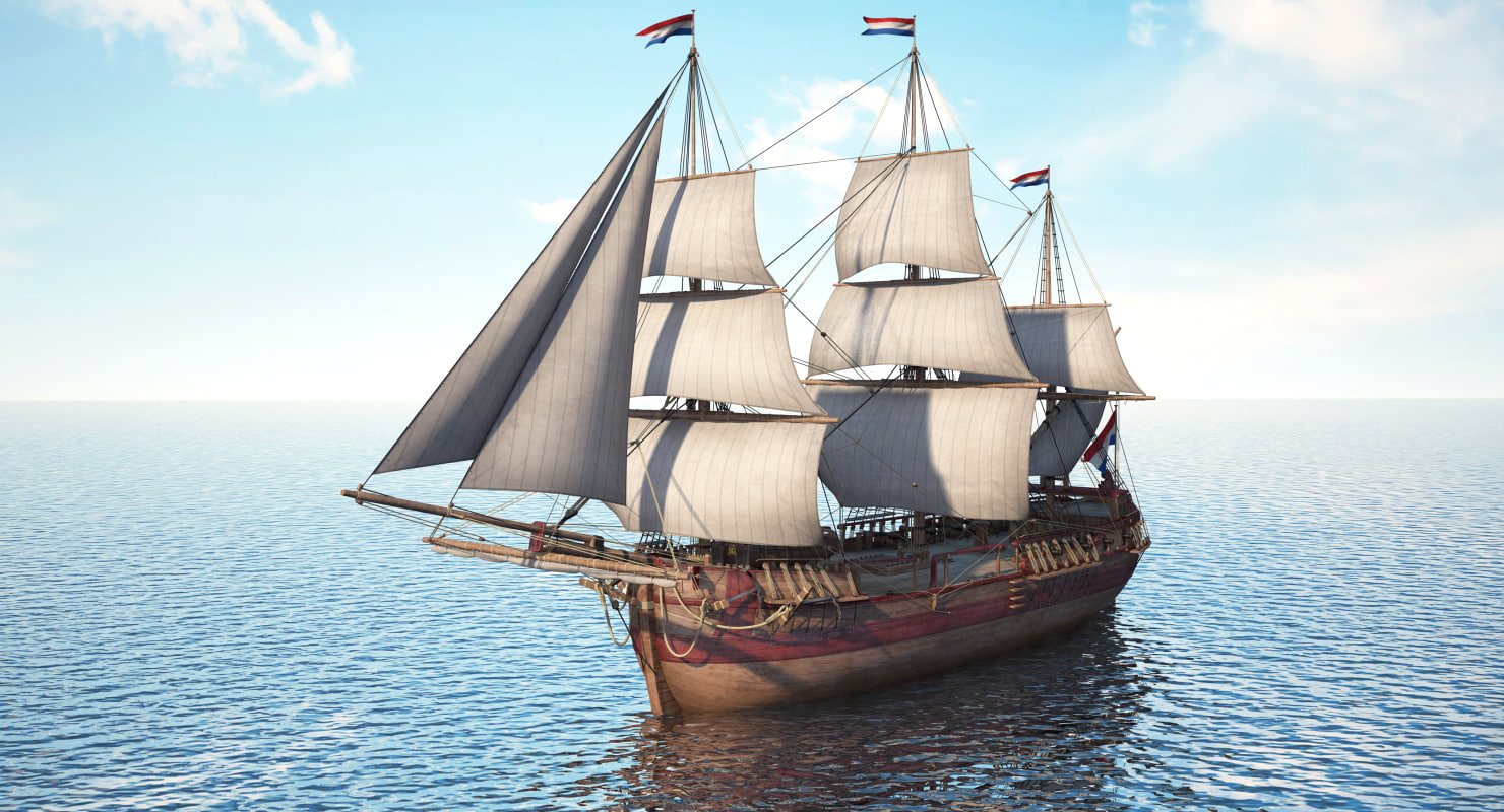 Dutch galiot sails 3D - TurboSquid 1201530
