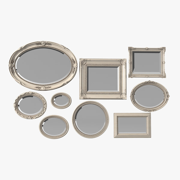 3d model wall mirror art
