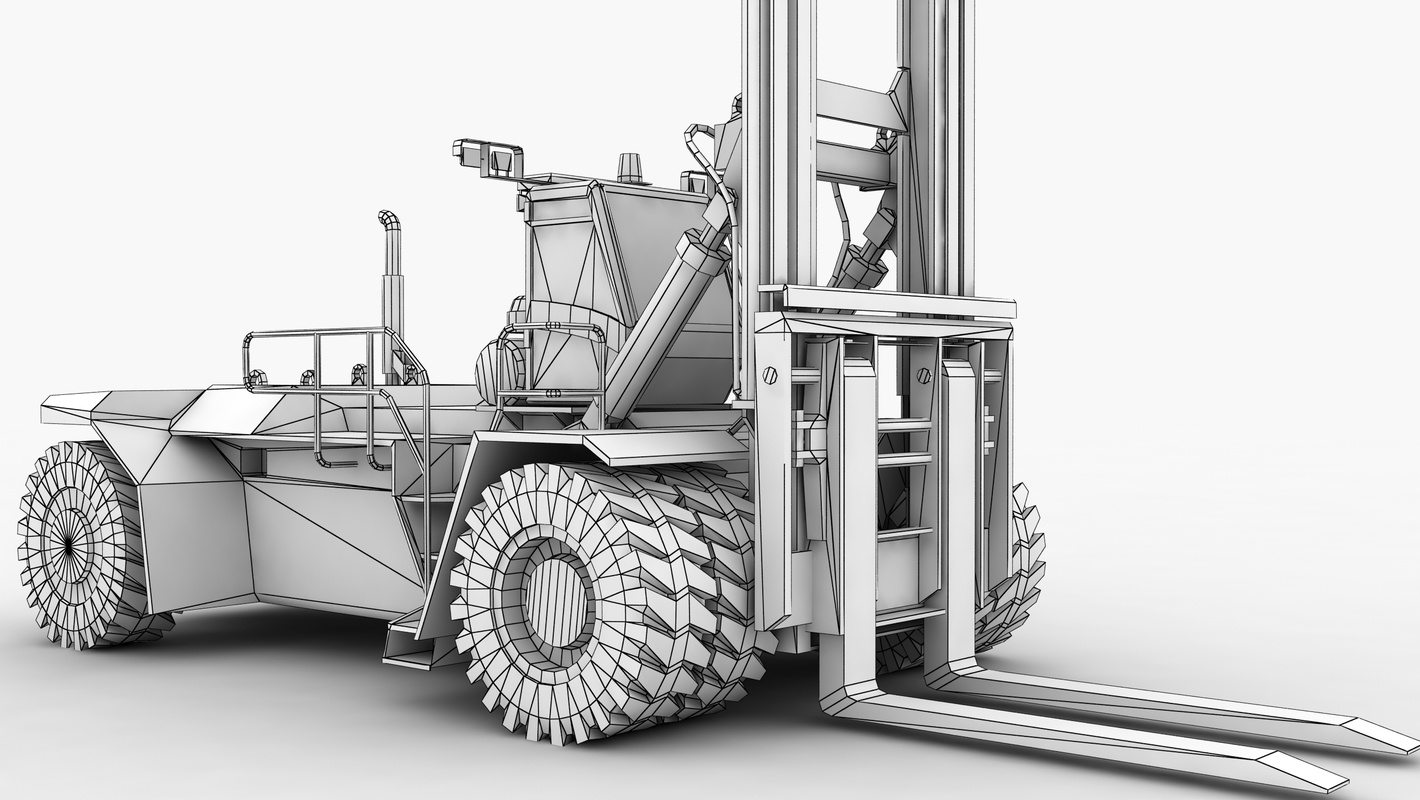 3D heavy forklift - TurboSquid 1201600