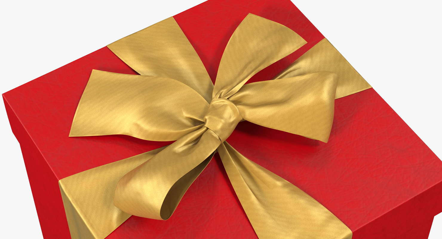 3D gift box red 3 - TurboSquid 1201625