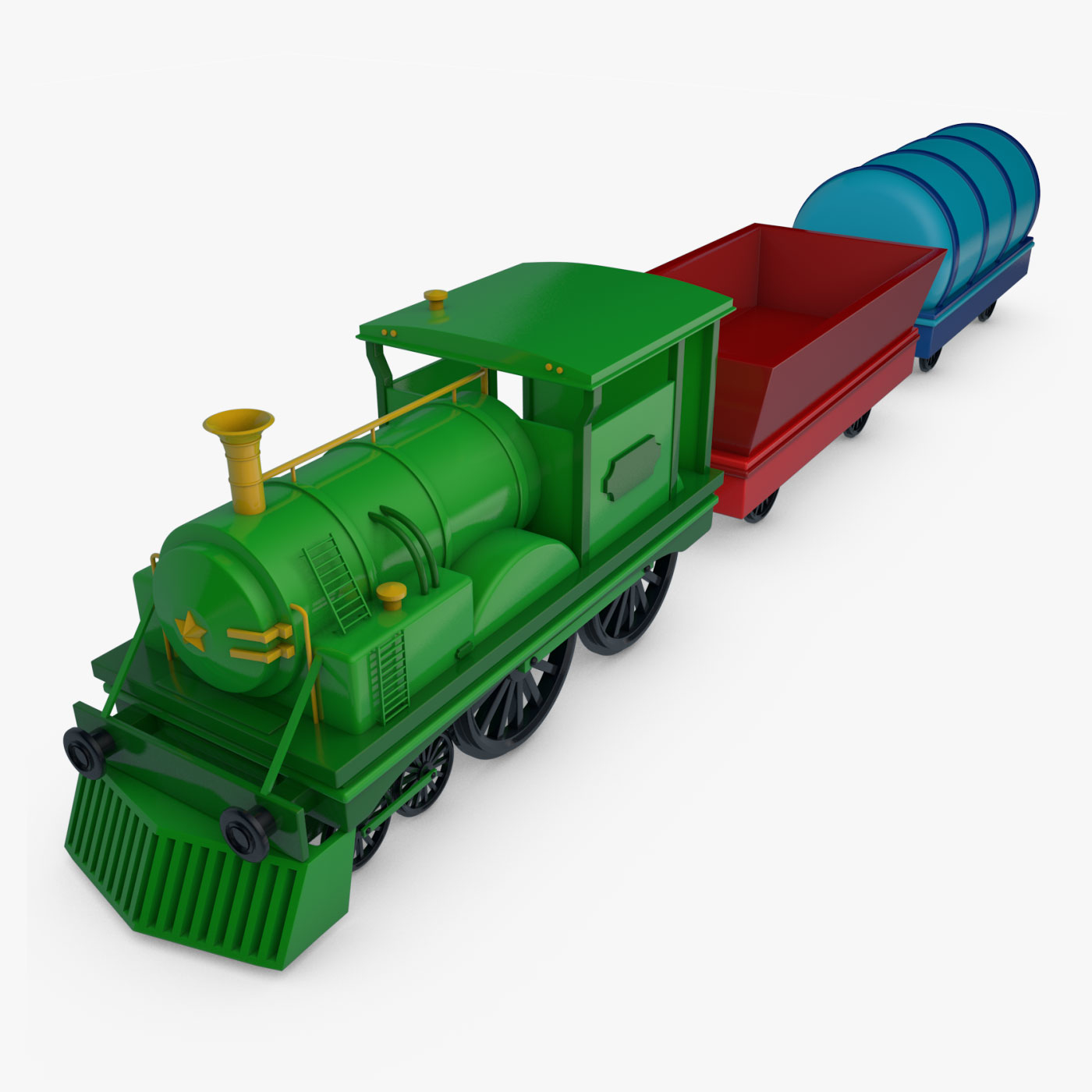 Toy train set 3D model - TurboSquid 1201872
