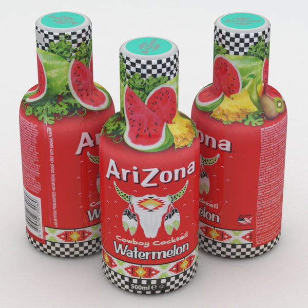 modelo 3d Bebida Botella Arizona Red Sandia - TurboSquid 1201895