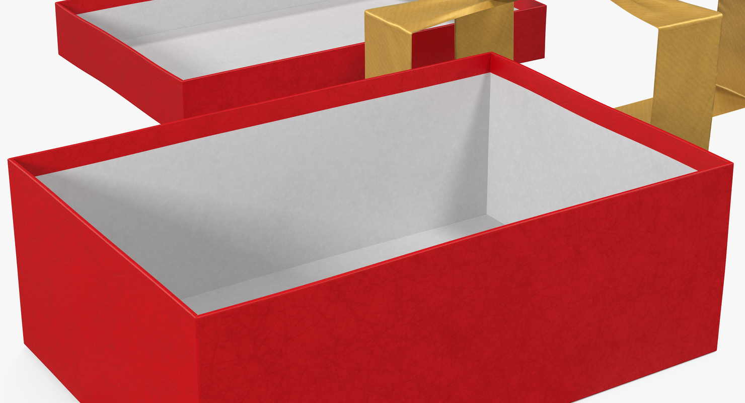 3D gift box red 4 model - TurboSquid 1202105