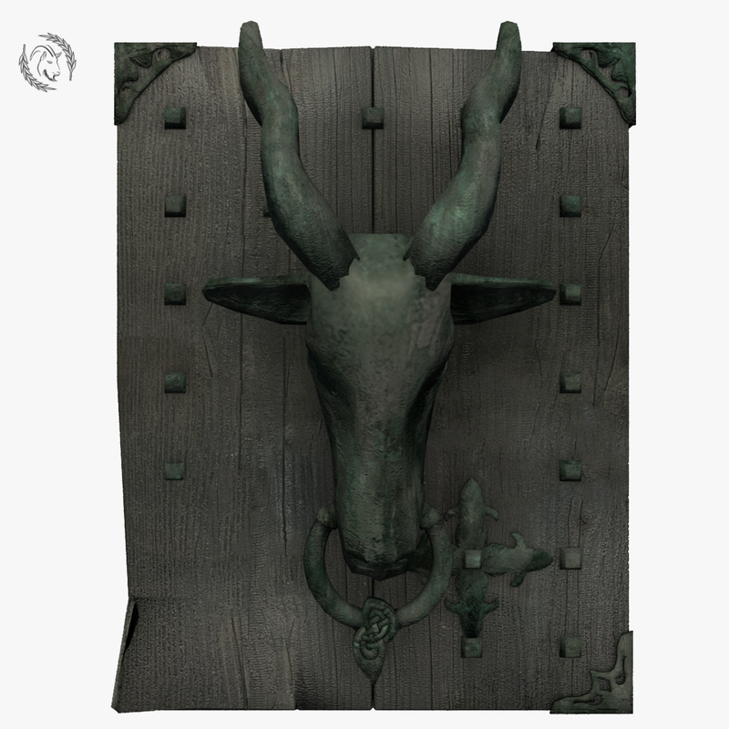 3D doorknocker goat door model - TurboSquid 1202152