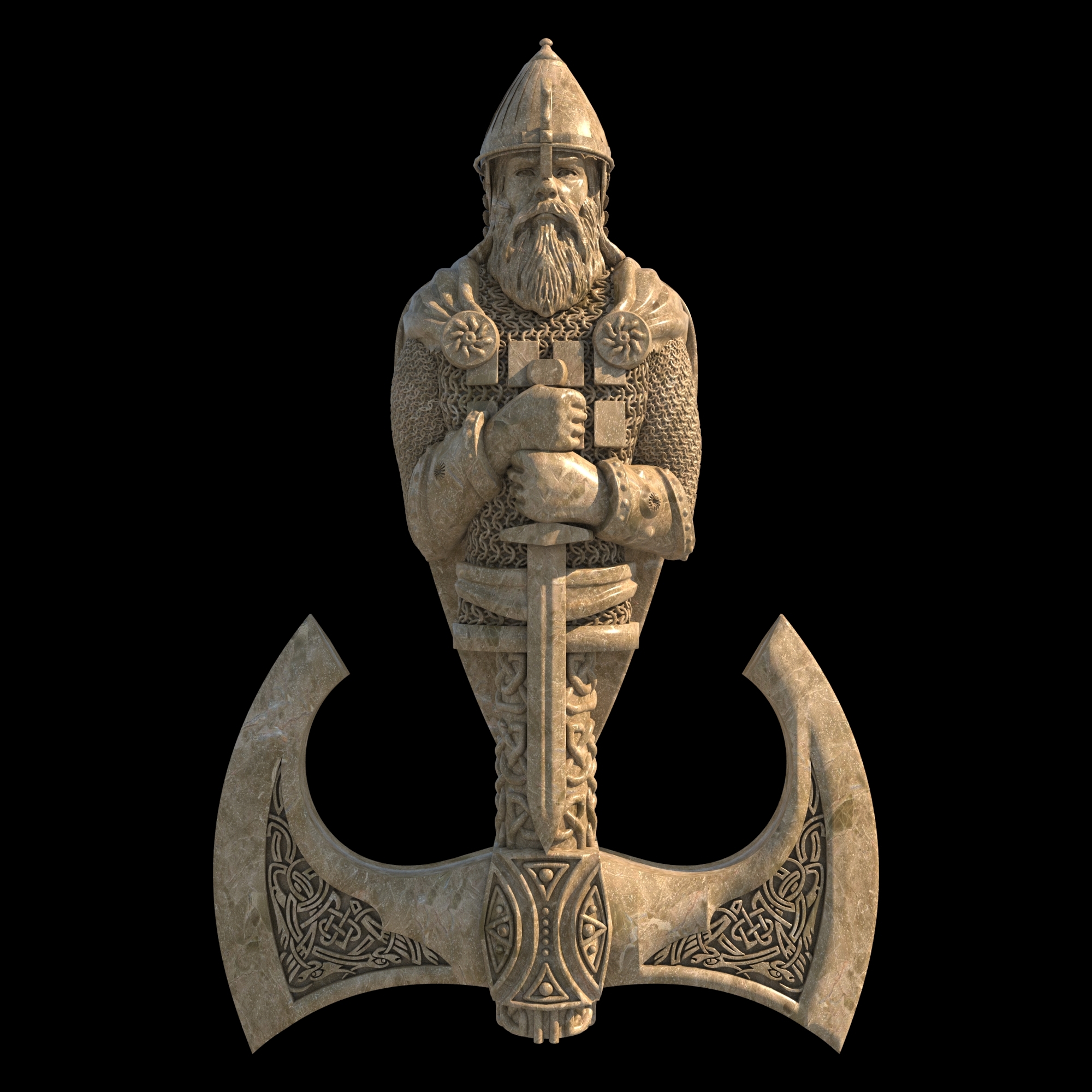Stone warrior 3D model - TurboSquid 1202455