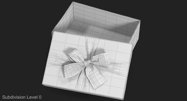 Gift box open green 3D model - TurboSquid 1202461