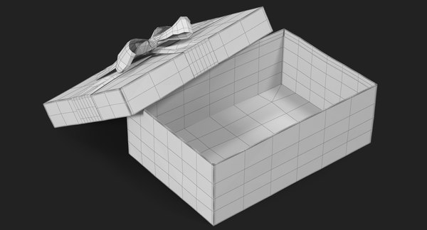 Gift box open green 3D model - TurboSquid 1202461