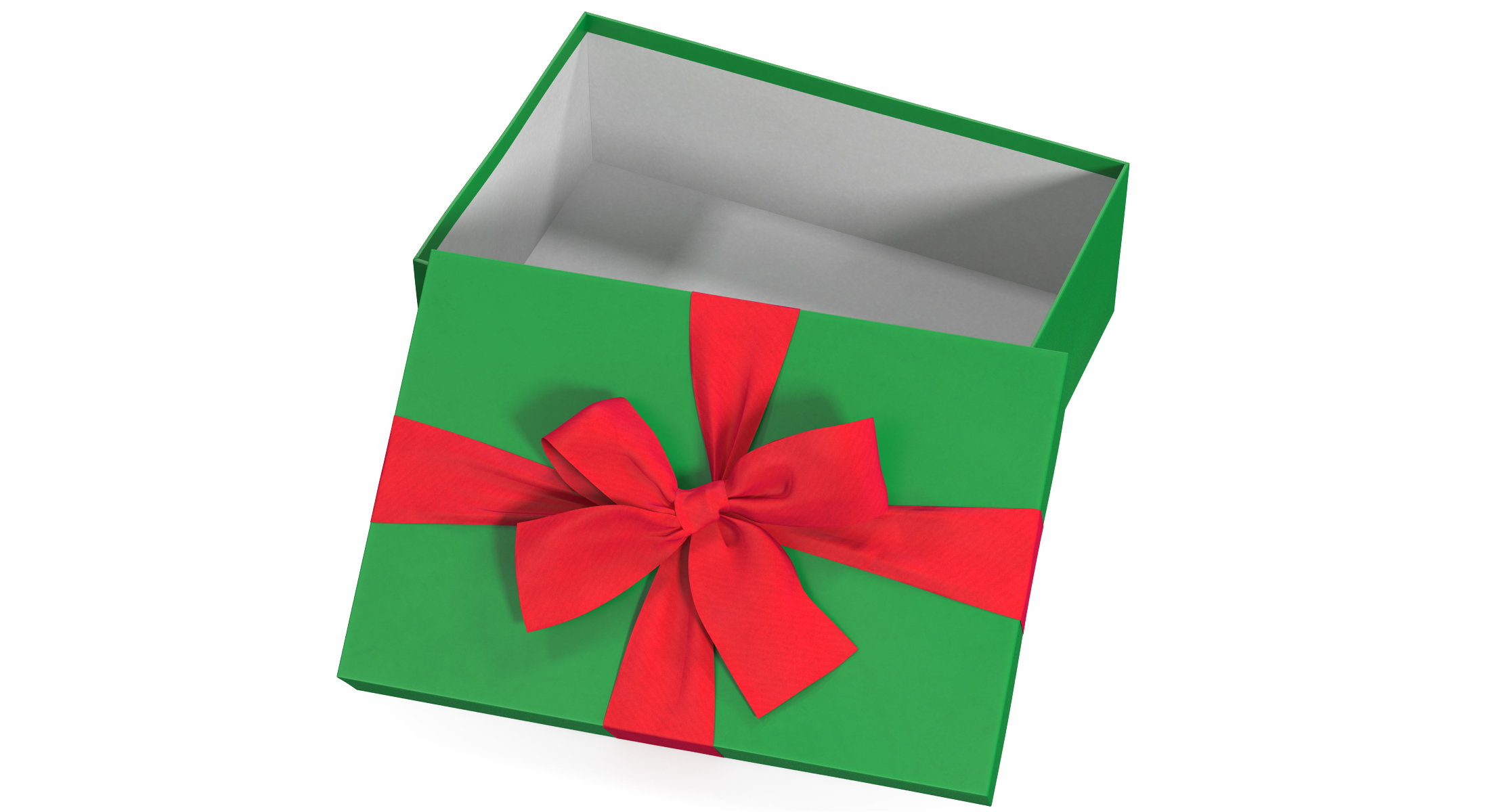 Gift box open green 3D model - TurboSquid 1202461