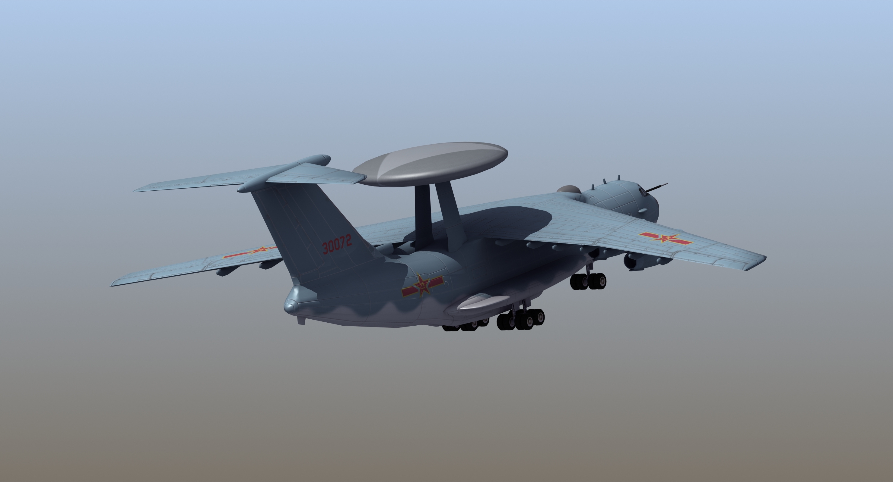 Kj-2000 awacs model - TurboSquid 1202534