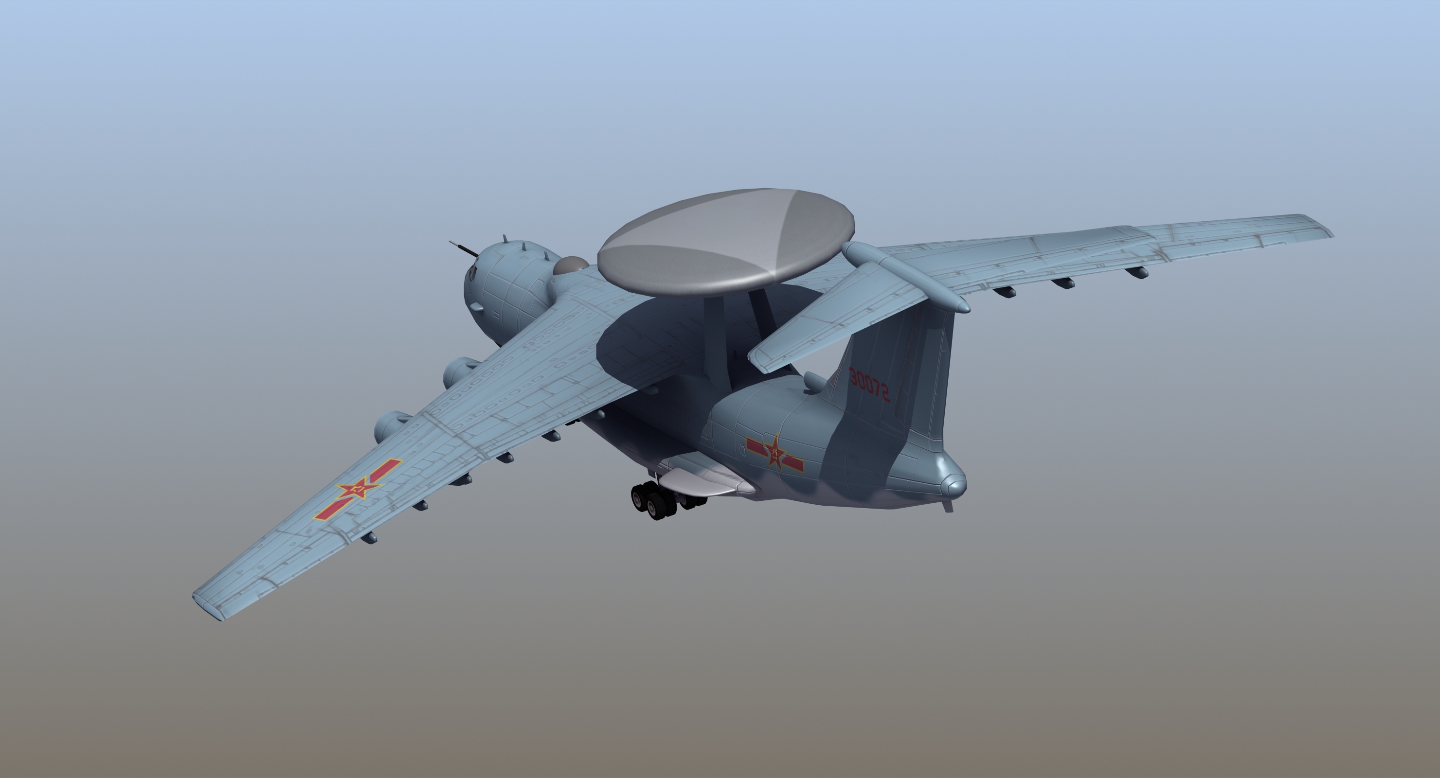 Kj-2000 awacs model - TurboSquid 1202534