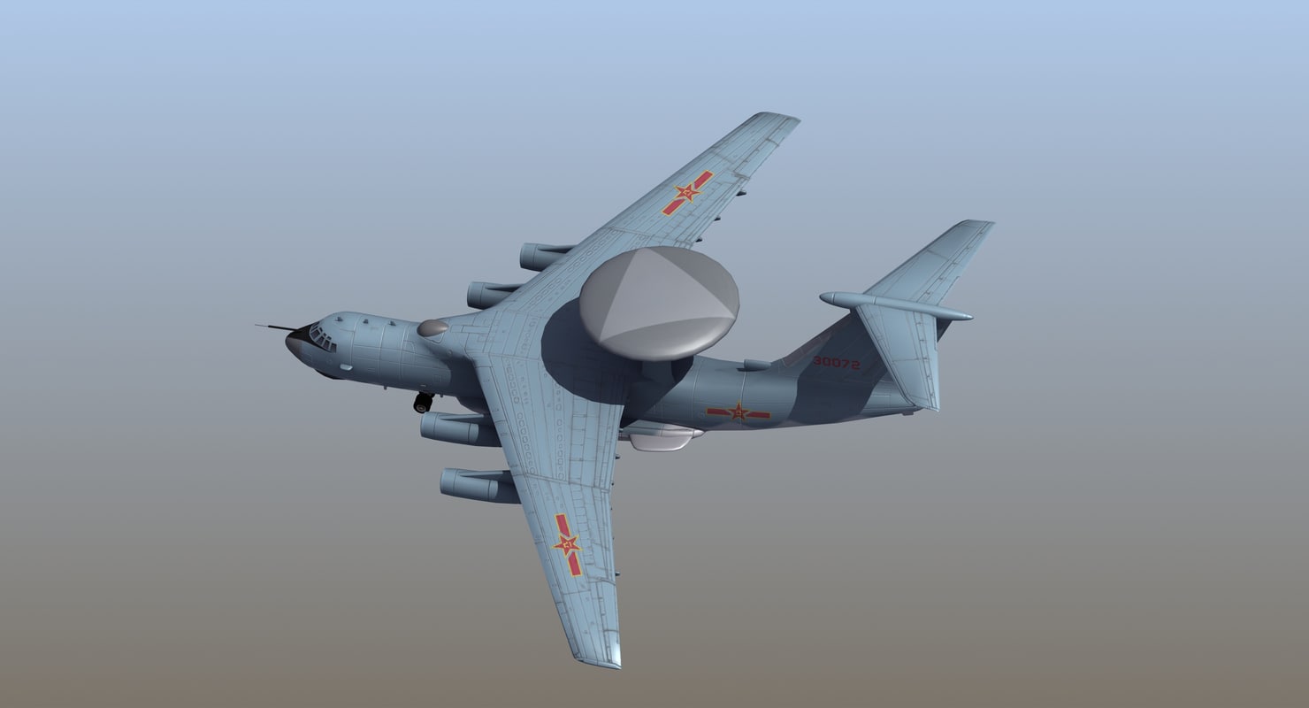 Kj-2000 awacs model - TurboSquid 1202534