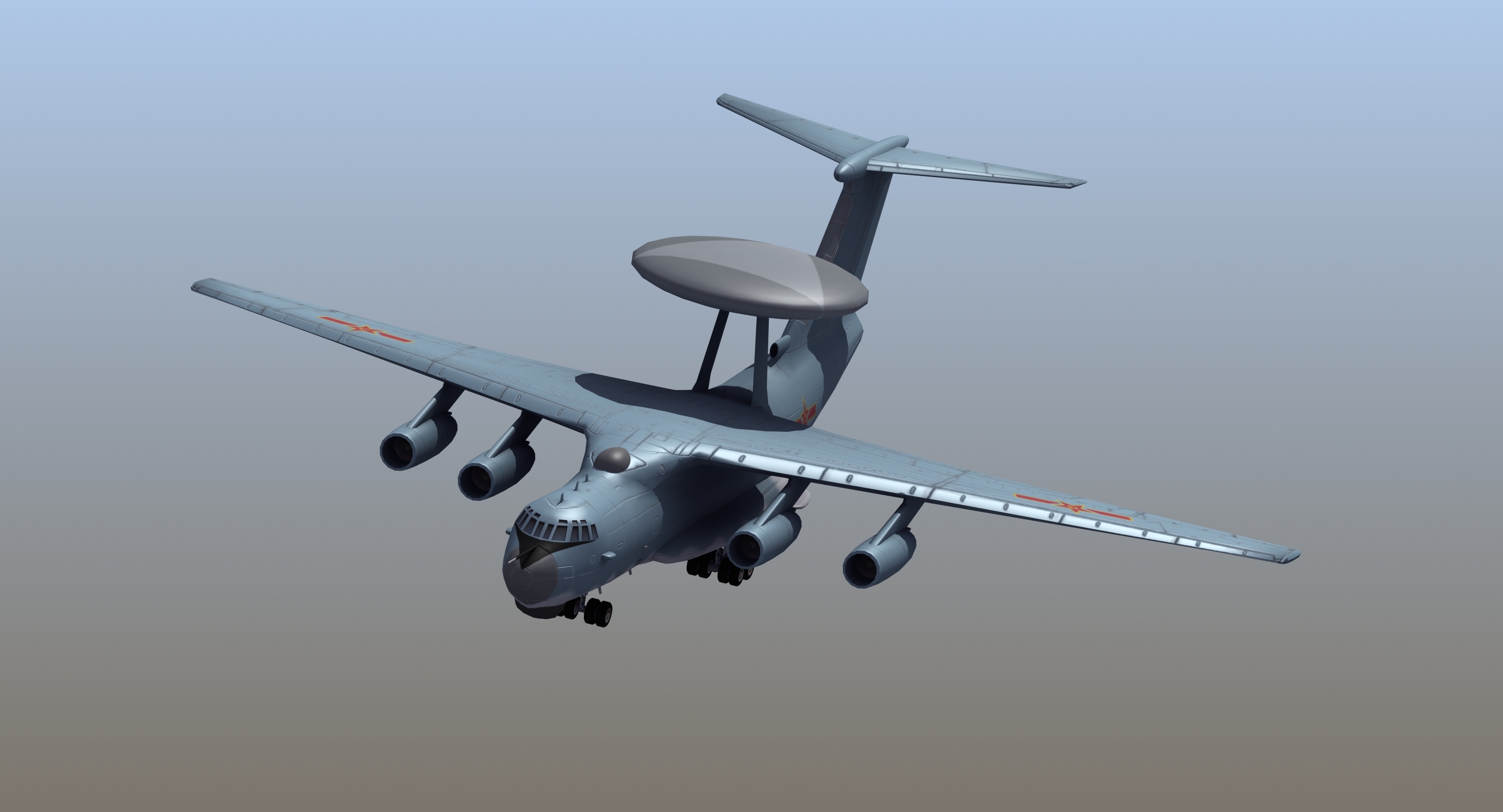 Kj-2000 awacs model - TurboSquid 1202534