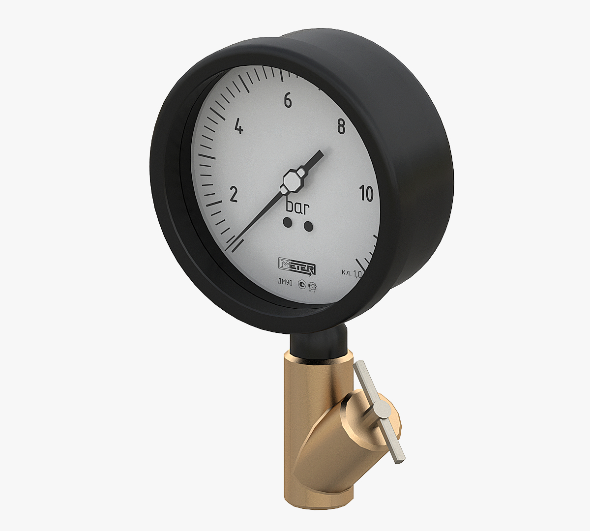 3D manometer meter model - TurboSquid 1202538