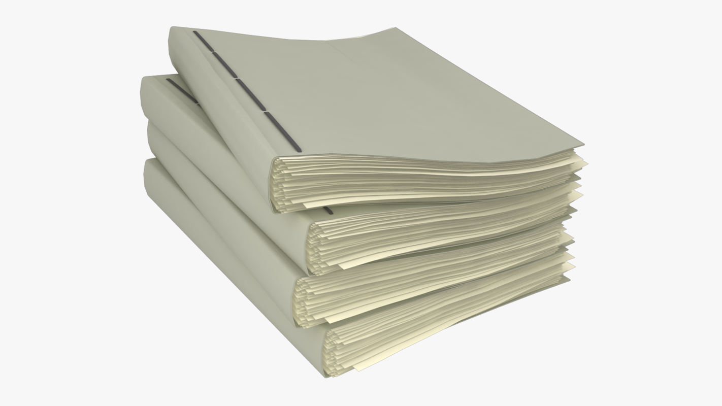 Stack binders model - TurboSquid 1202695