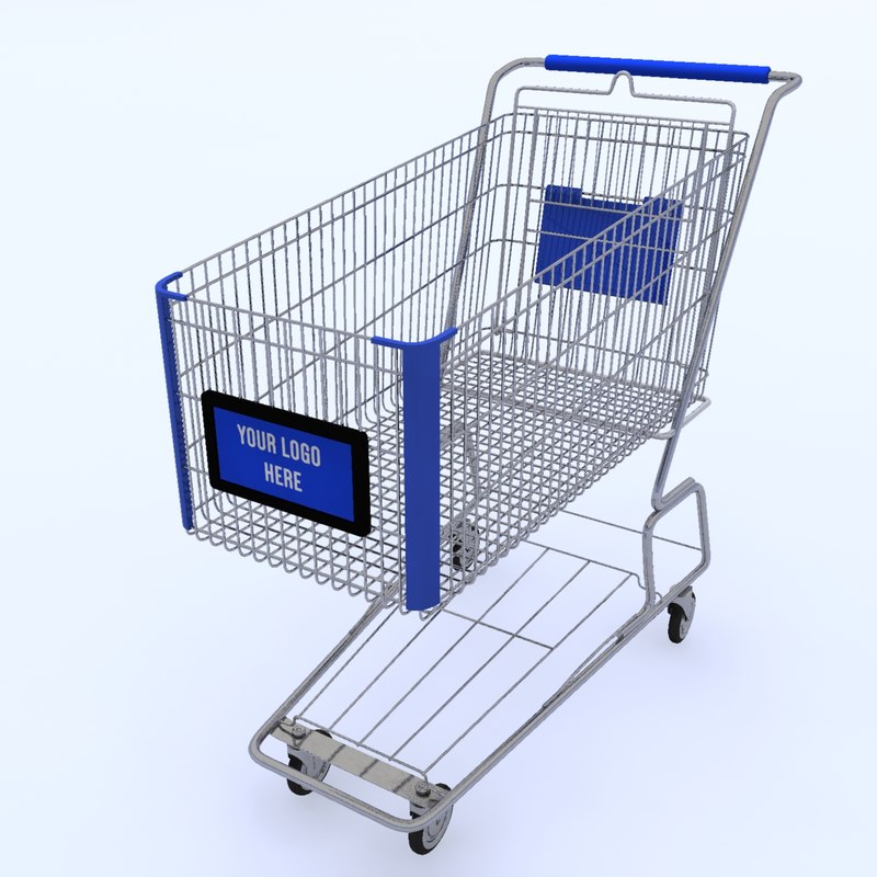 3D shopping cart - TurboSquid 1202781