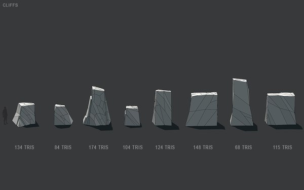 3D stylized cliffs model - TurboSquid 1202907