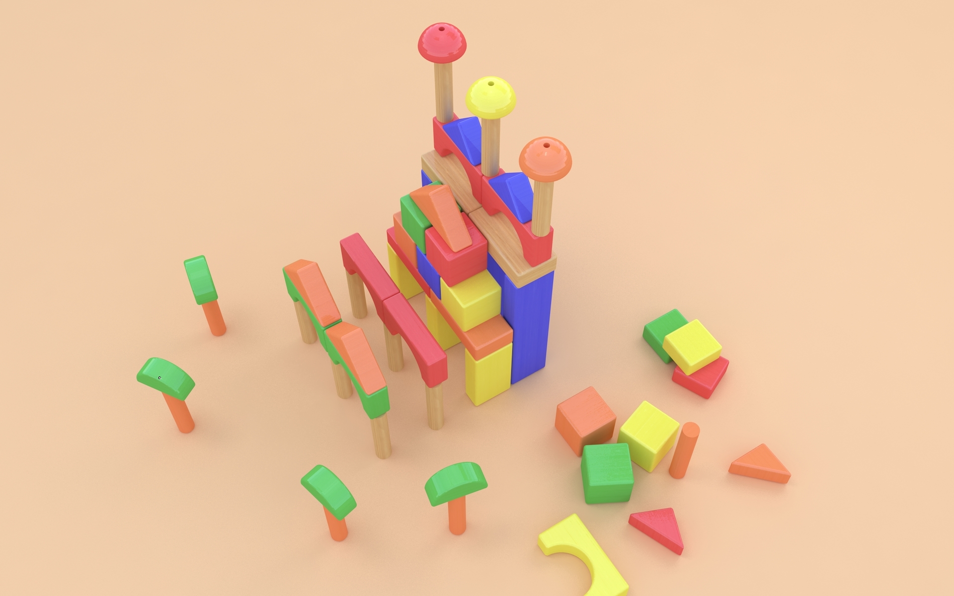 3D model toy blocks - TurboSquid 1203245