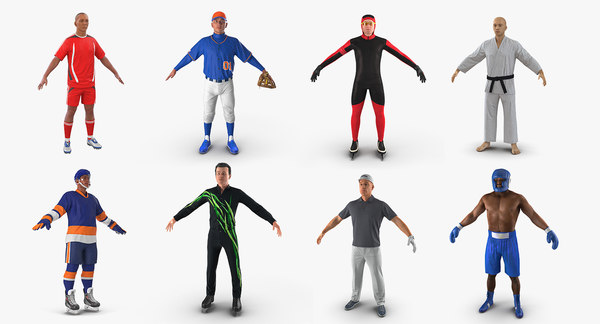 Sport characters 3D model - TurboSquid 1203381