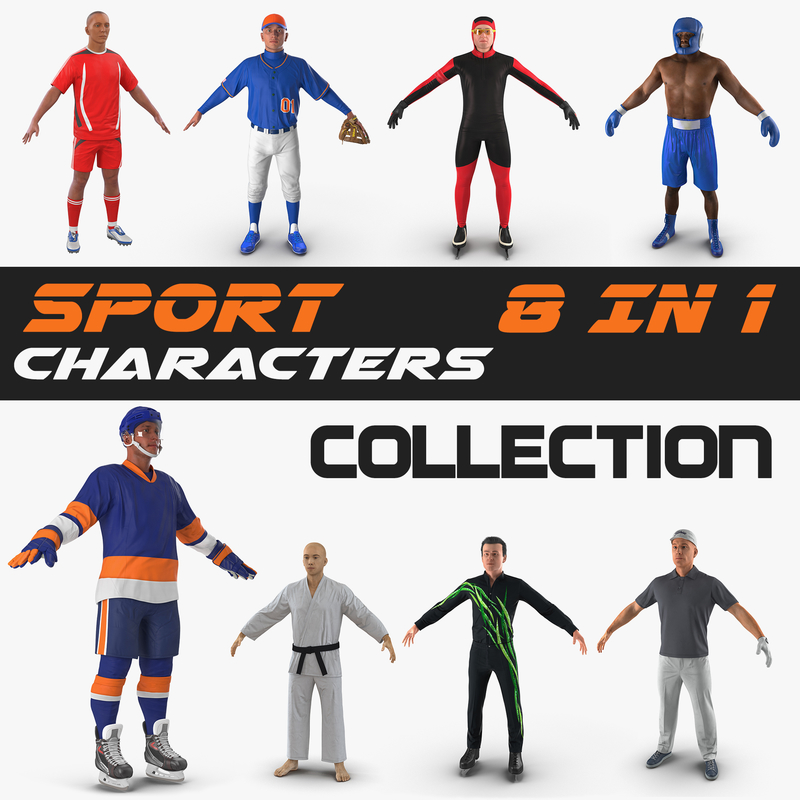 Sport characters 3D model - TurboSquid 1203381