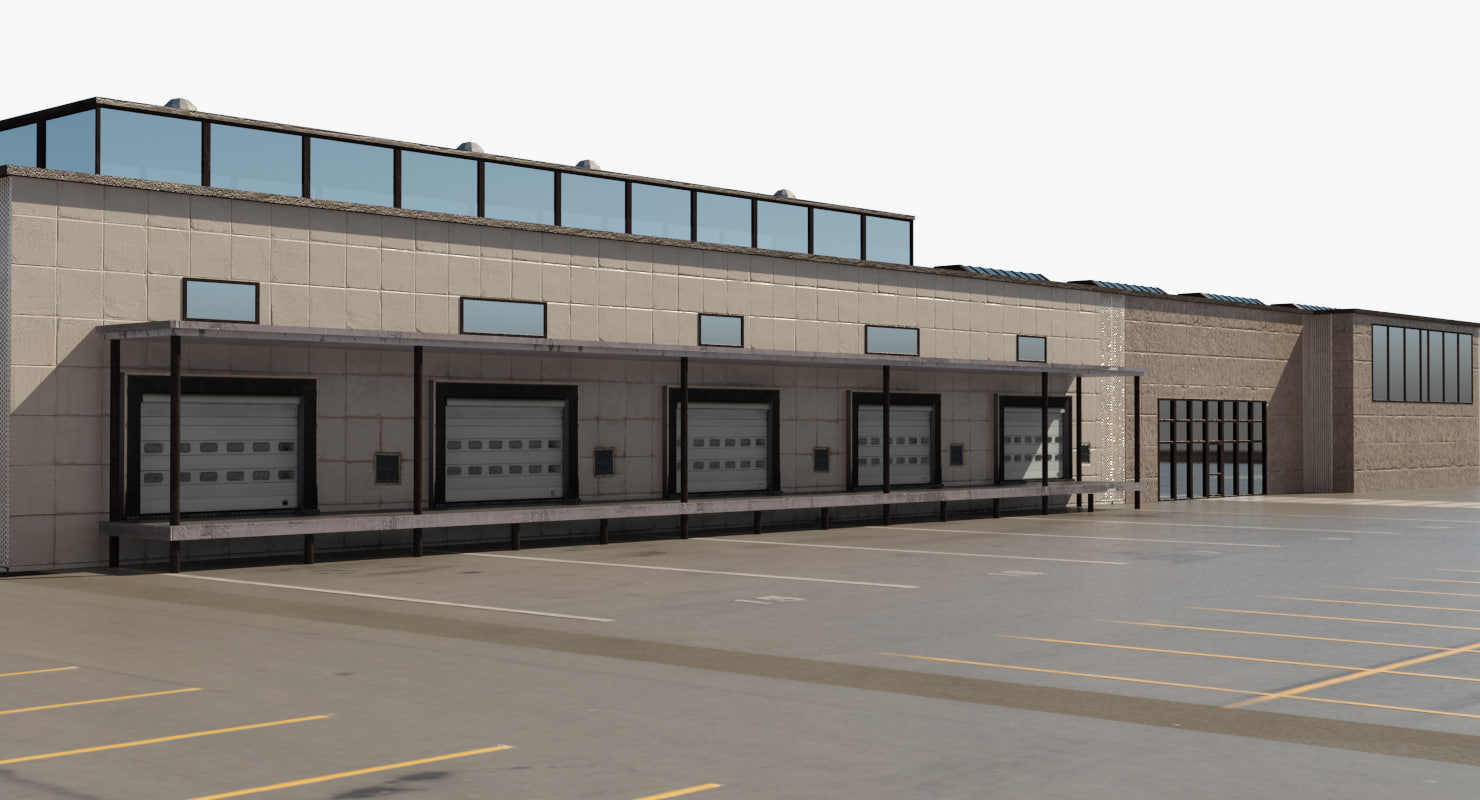 Cargo building 3D model - TurboSquid 1203480