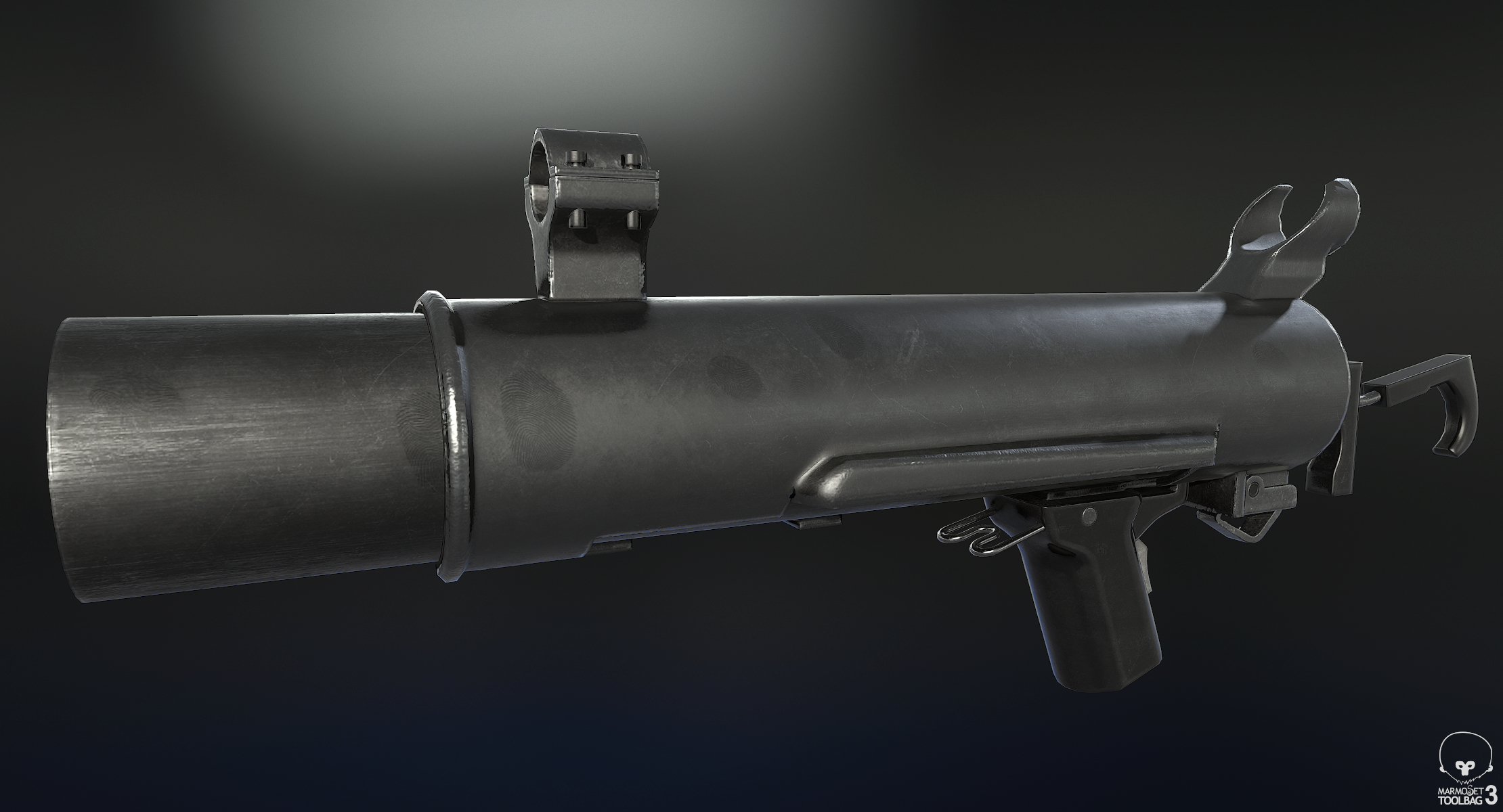 Xm177 grenade launcher 3D model - TurboSquid 1203528