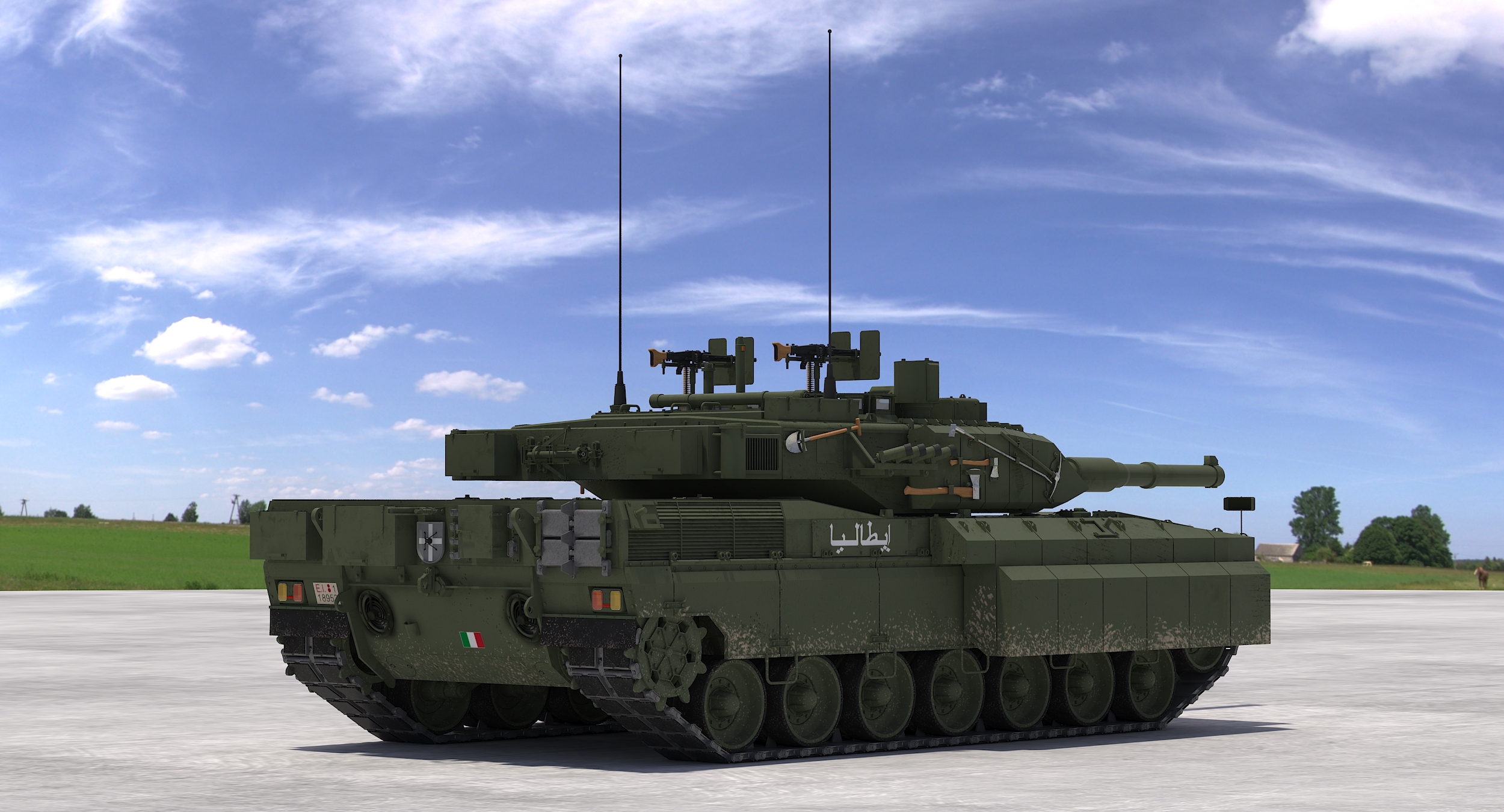 C1 ariete reactive armour 3D model - TurboSquid 1203674