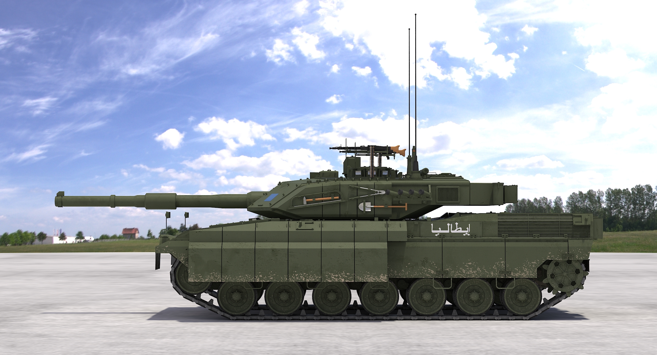 C1 ariete reactive armour 3D model - TurboSquid 1203674