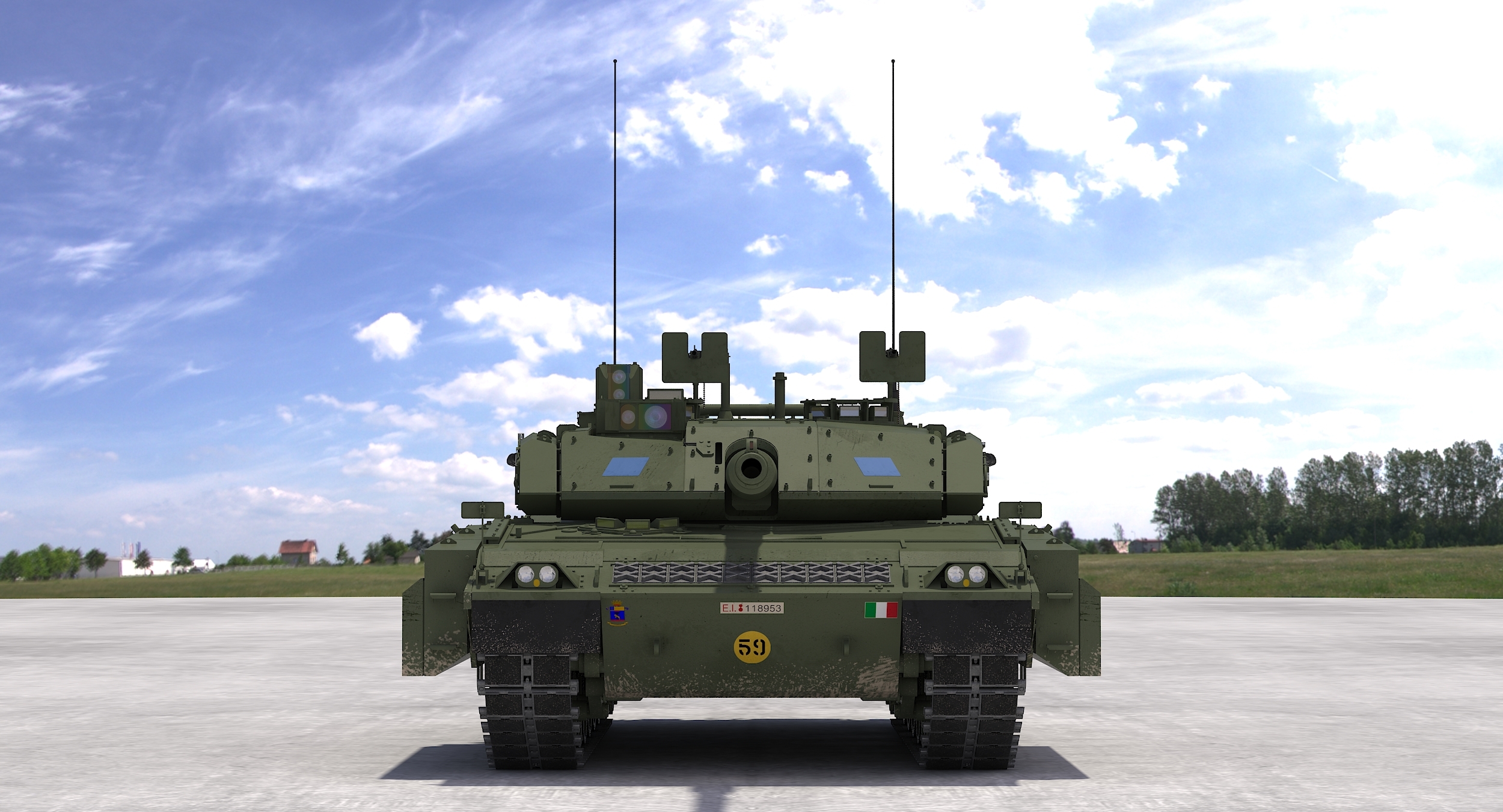 C1 ariete reactive armour 3D model - TurboSquid 1203674