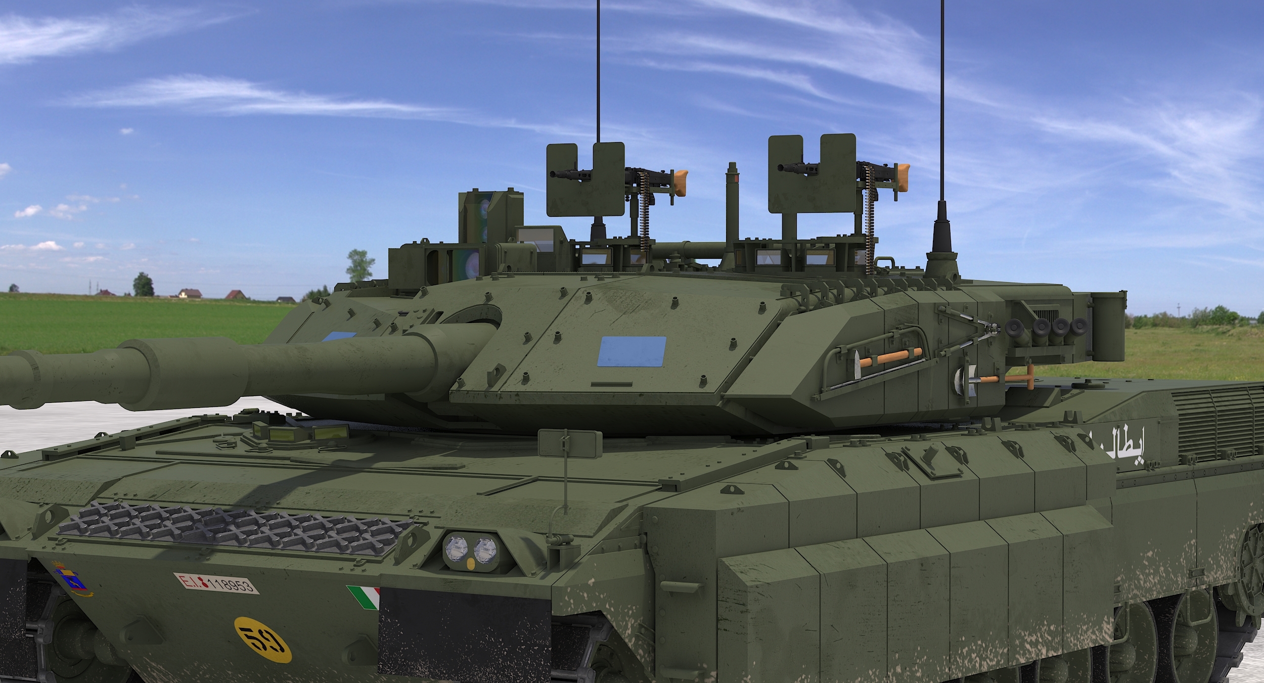 C1 ariete reactive armour 3D model - TurboSquid 1203674