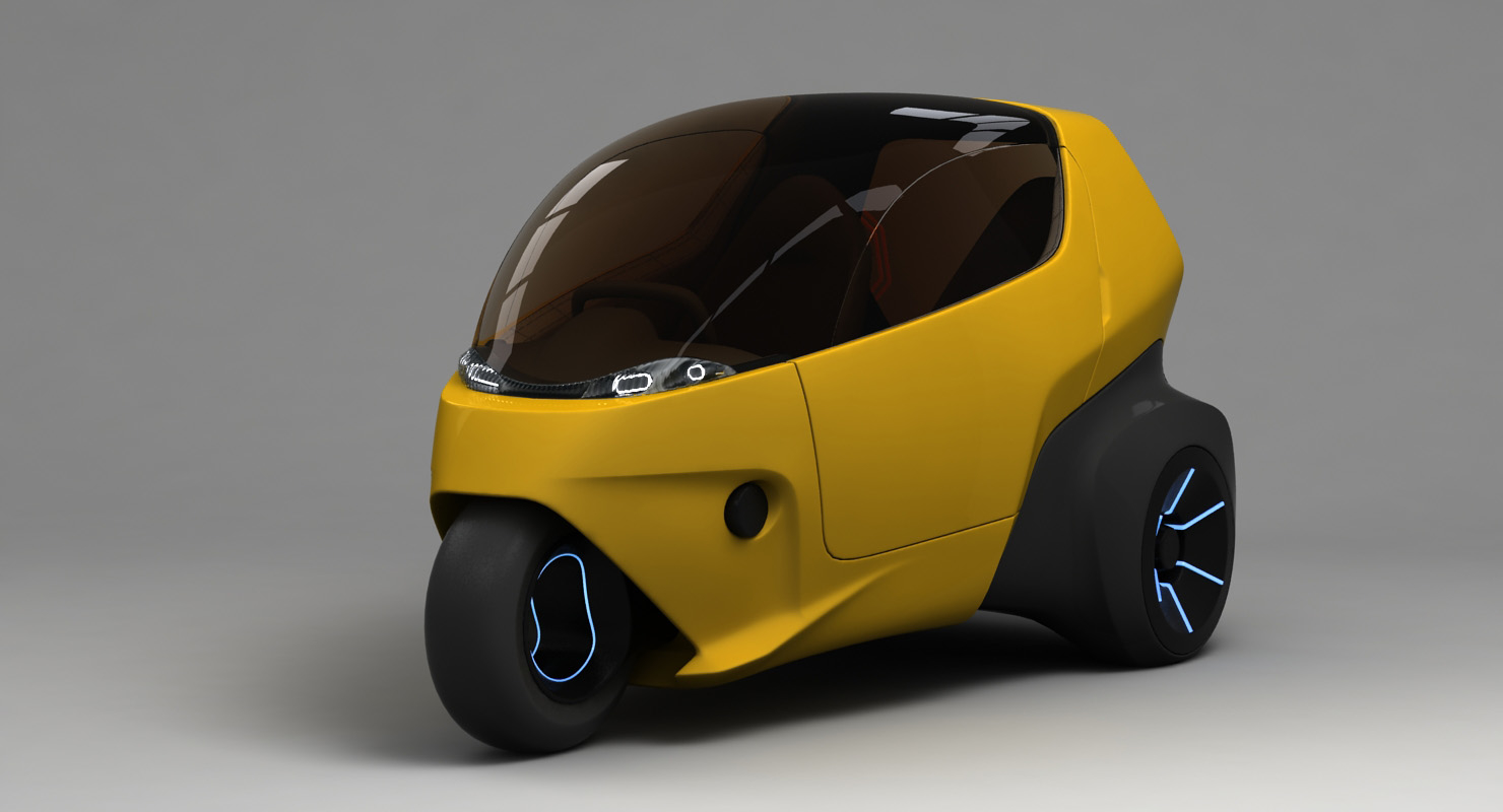 Bemo three-wheeler concept 3D - TurboSquid 1203711