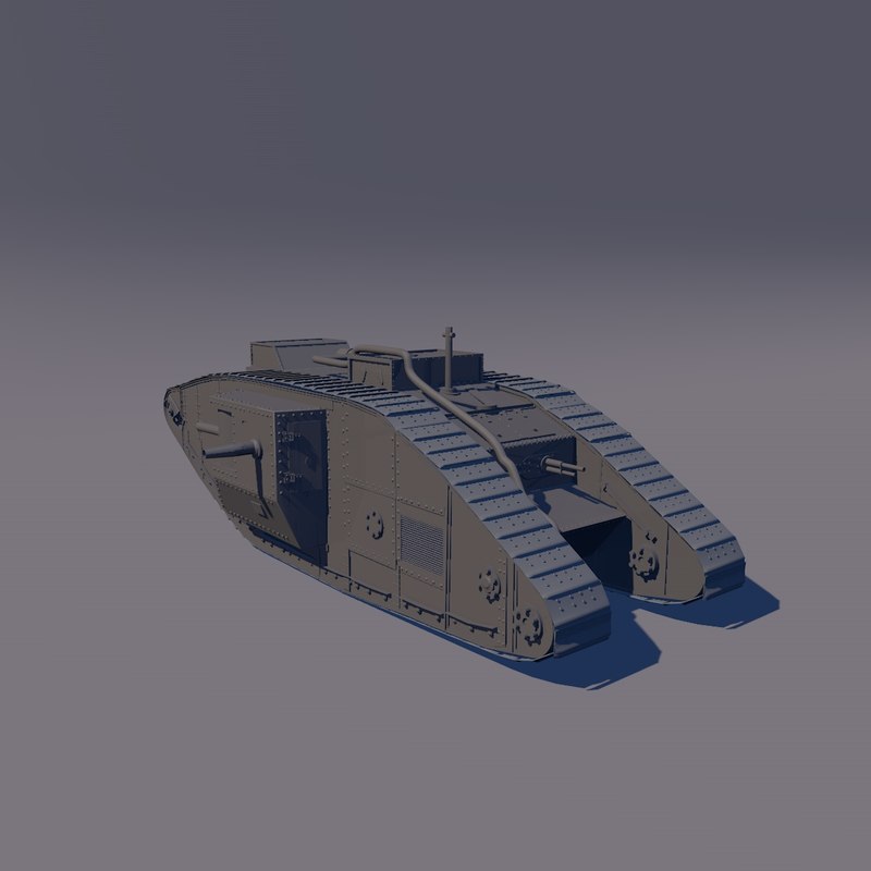 3D ww1 tank mark 1 model - TurboSquid 1203832