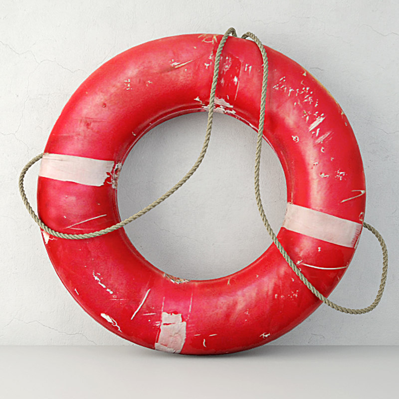Coastal red life preserver 3D - TurboSquid 1203890