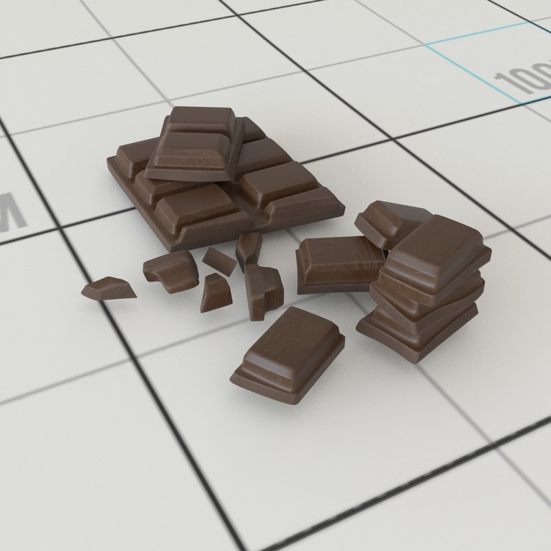 3D chocolate chunks - TurboSquid 1204020