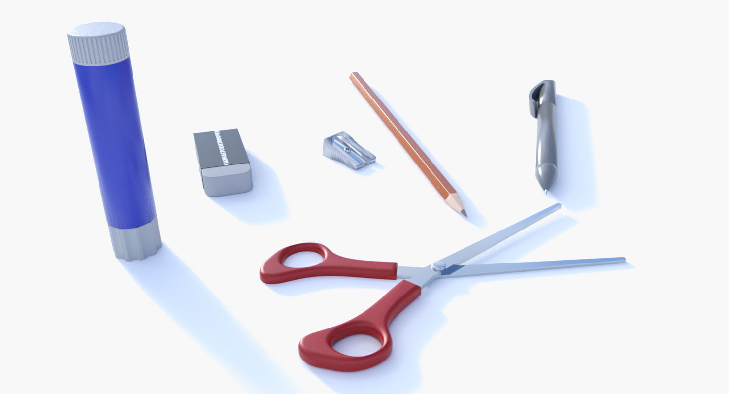 Writing materials 3D model - TurboSquid 1204185