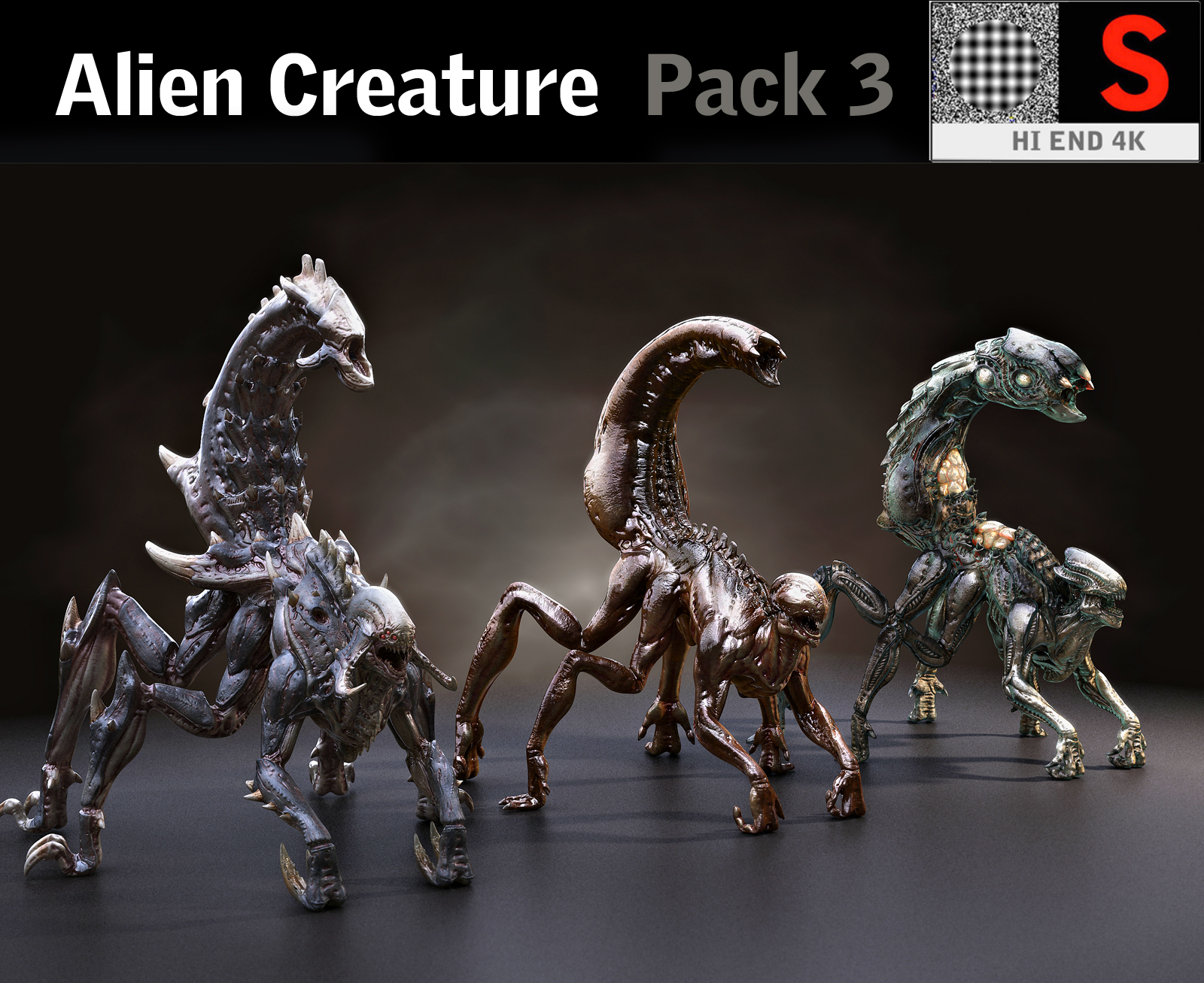 Creature pack hd model - TurboSquid 1204240