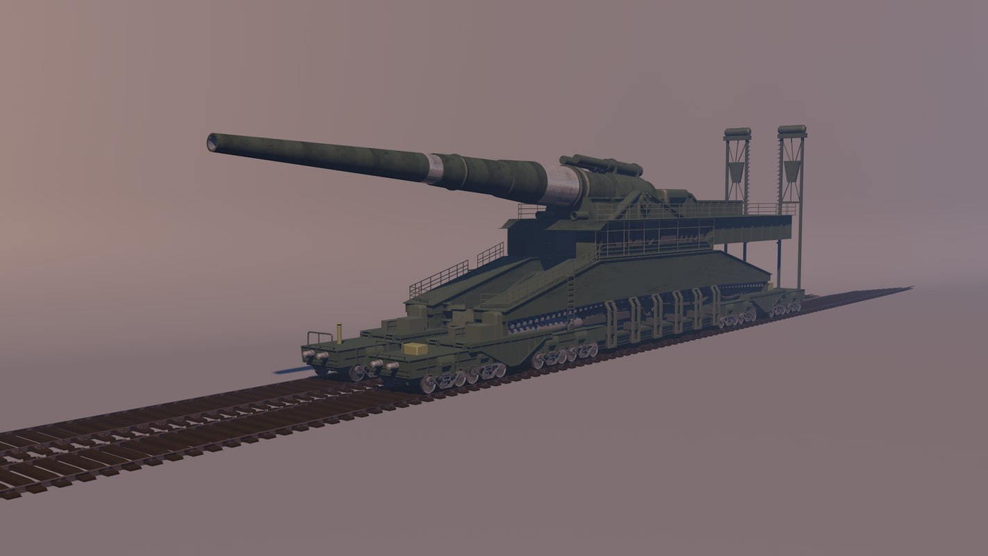 Schwerer gustav gun 3D model - TurboSquid 1204286