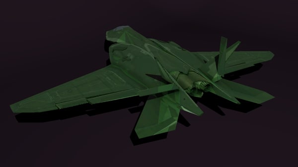 Aircraft razor fighter 3D model - TurboSquid 1204340