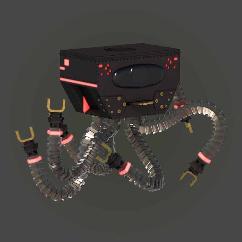 Tentacle robot rig 3D model - TurboSquid 1204344