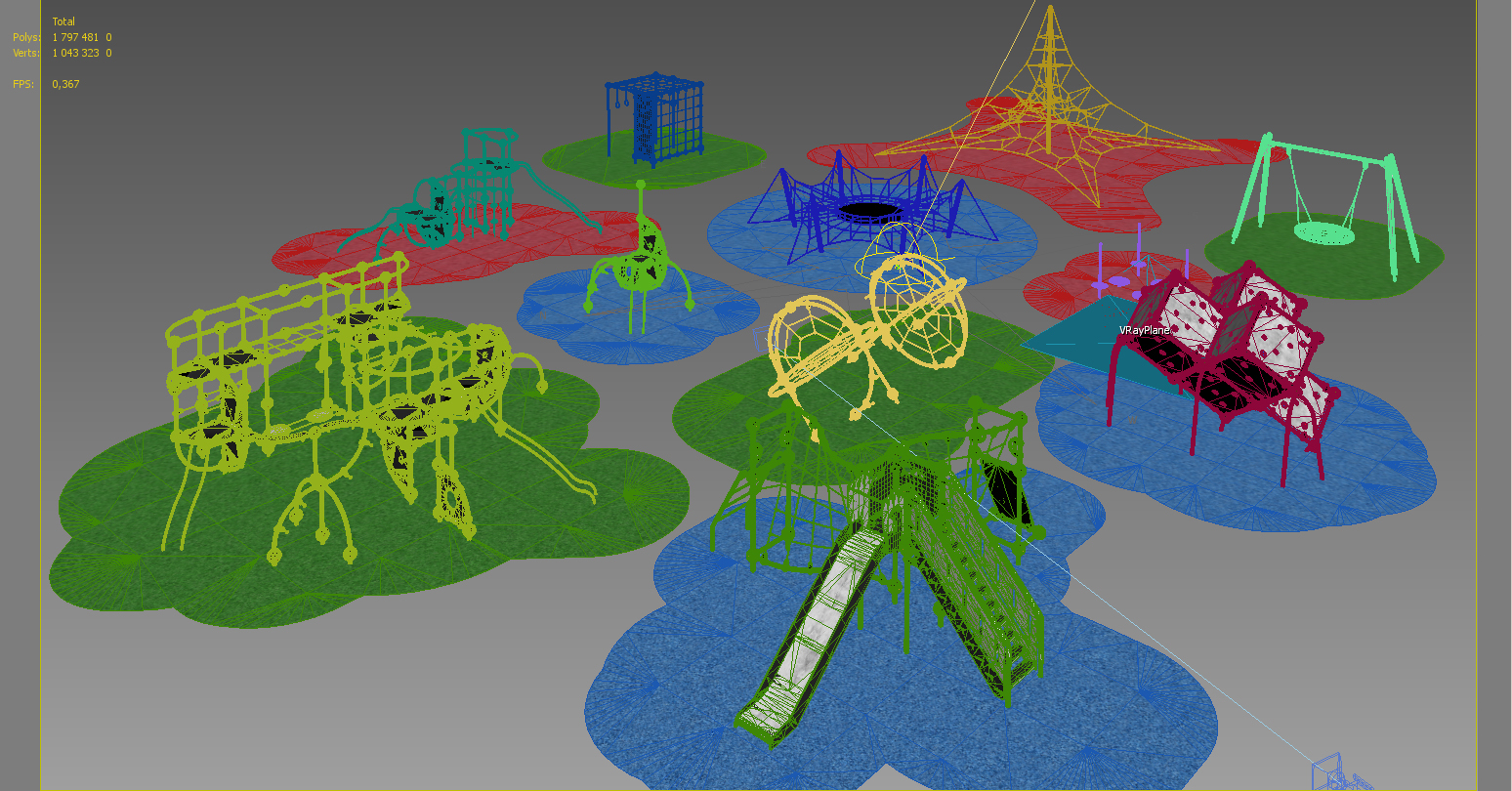 Modern children playground 3D model - TurboSquid 1204376