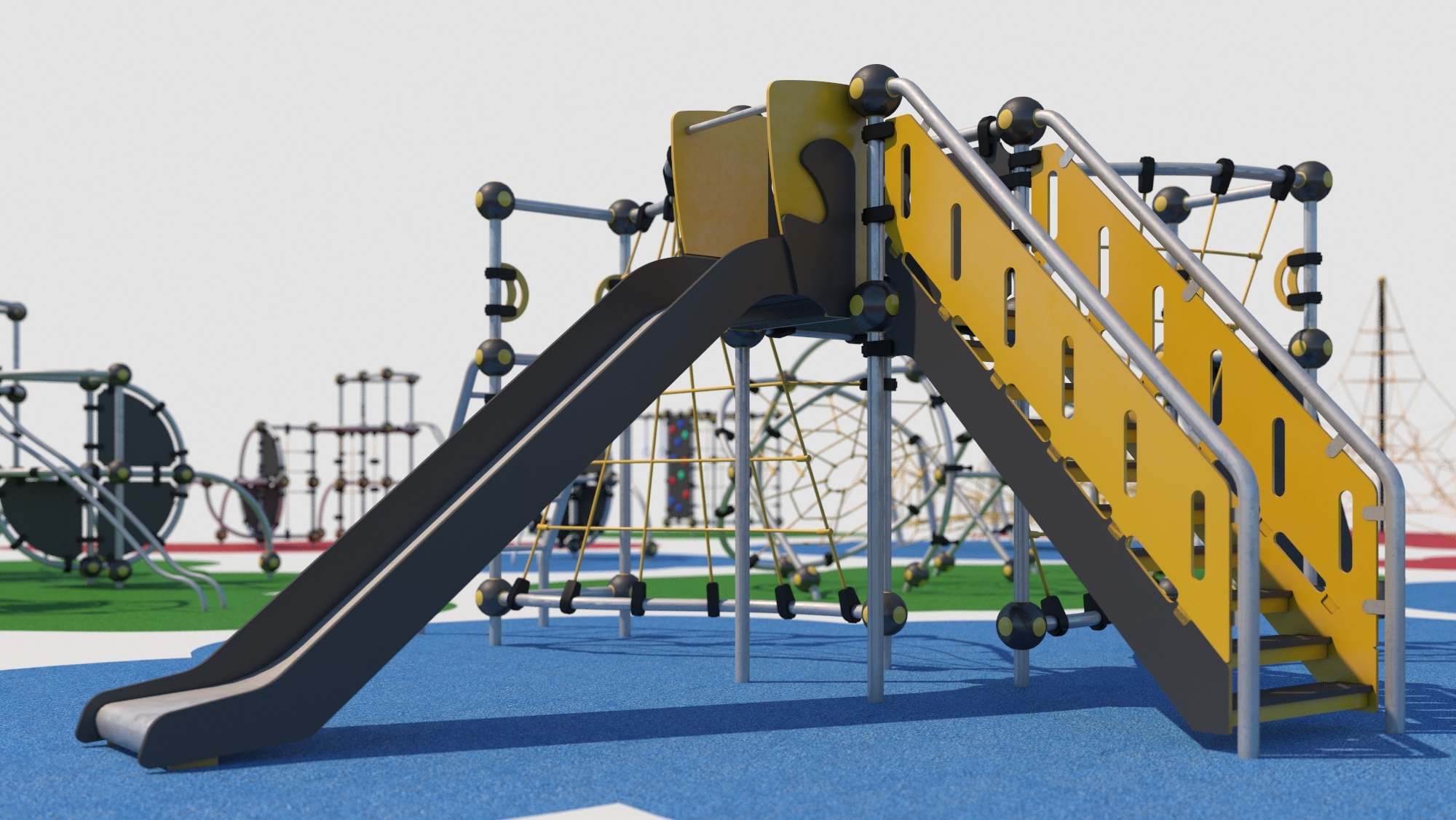 Modern children playground 3D model - TurboSquid 1204376