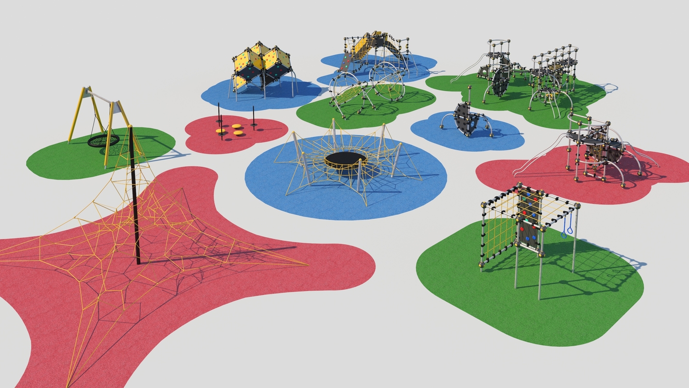 Modern children playground 3D model - TurboSquid 1204376